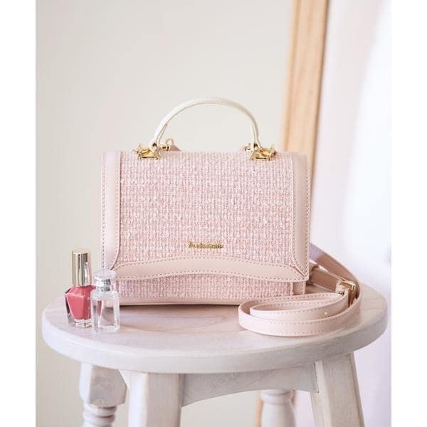 アンドシュエット（& chouette）/ツイードフラップバッグ