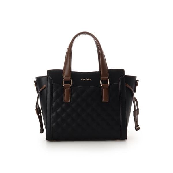 アンドシュエット（& chouette）/キルティングバイカラーハンドバッグ