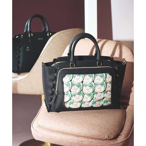 アンドシュエット（& chouette）/《推し事バッグ》クリアポケット付きトートバッグ