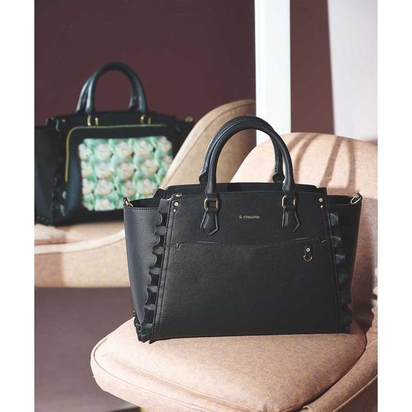 アンドシュエット（& chouette）/《推し事バッグ》クリアポケット付きトートバッグ