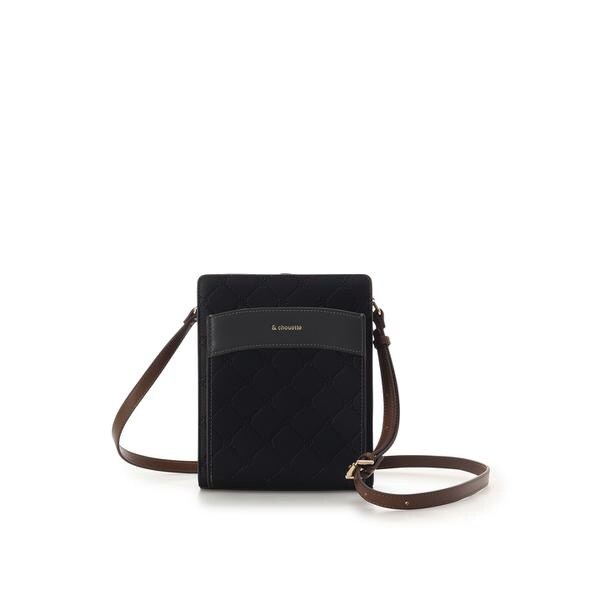 アンドシュエット（& chouette）/型押しモノグラム　スクエアショルダーバッグ