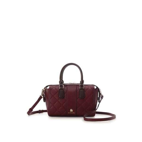 アンドシュエット（& chouette）/型押しモノグラム　ミニボストンバッグ