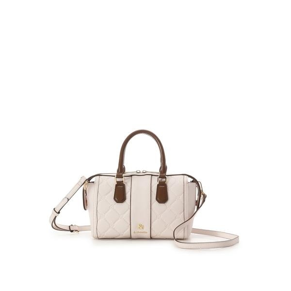 アンドシュエット（& chouette）/型押しモノグラム　ミニボストンバッグ