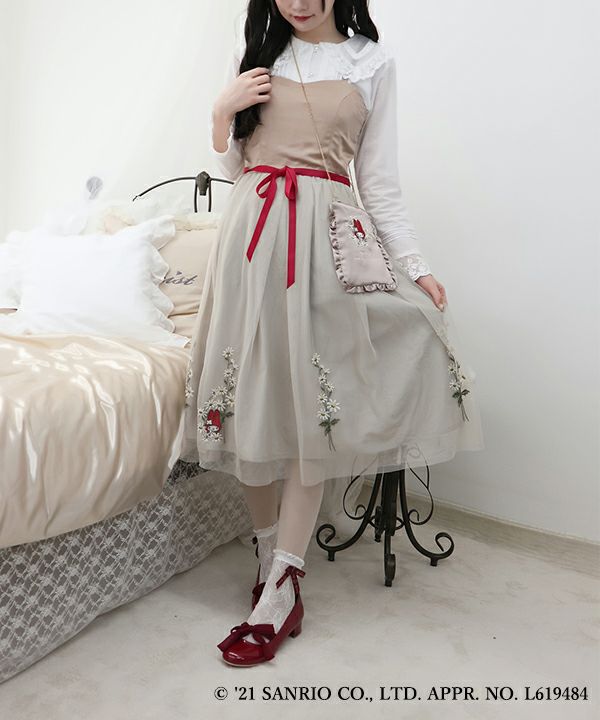 フィント（FINT）/【洗える】フラワー刺繍 チュール ワンピース / マイメロディ