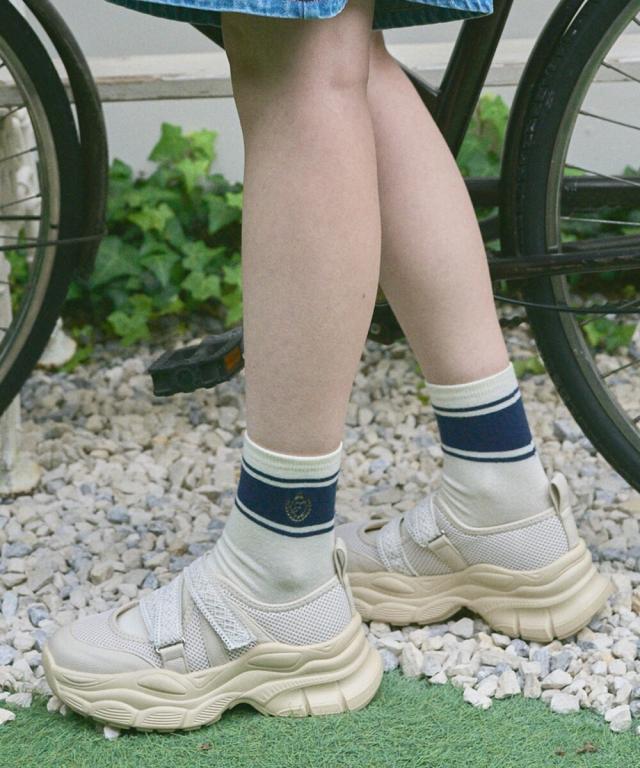 フィント（FINT）/【LLサイズあり】【サイズ展開】レースベルクロ厚底スニーカー