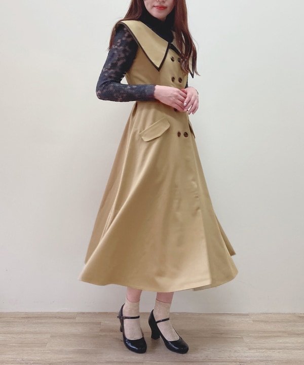 アンアナザーアンジェラス（an another angelus）/ビッグカラートレンチジレワンピース