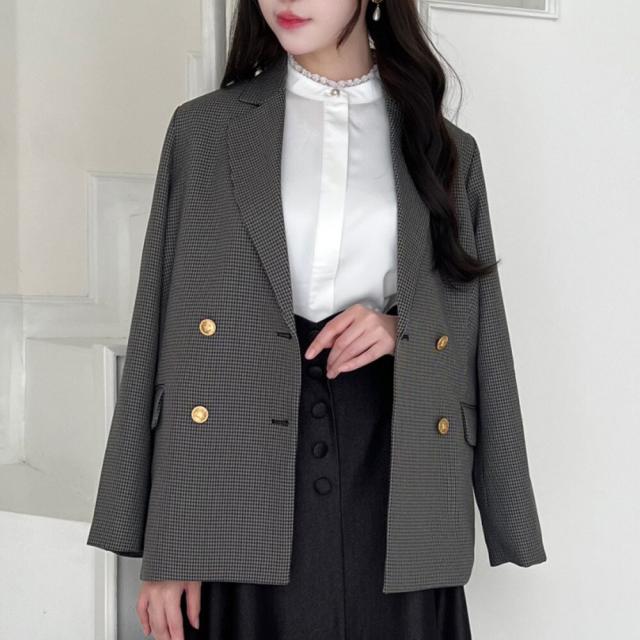 アンアナザーアンジェラス（an another angelus）/【洗える/セットアップ可能/サイズ展開あり】ゴールド釦ダブルジャケット