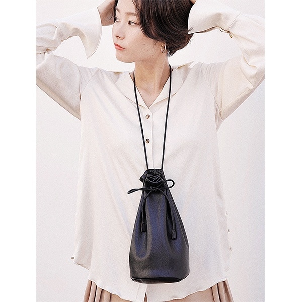 リネーム（Re　name）/【WEARISTA じーたー×DEVICE コラボ】Rename 3WAY カウレザー 巾着バッグ