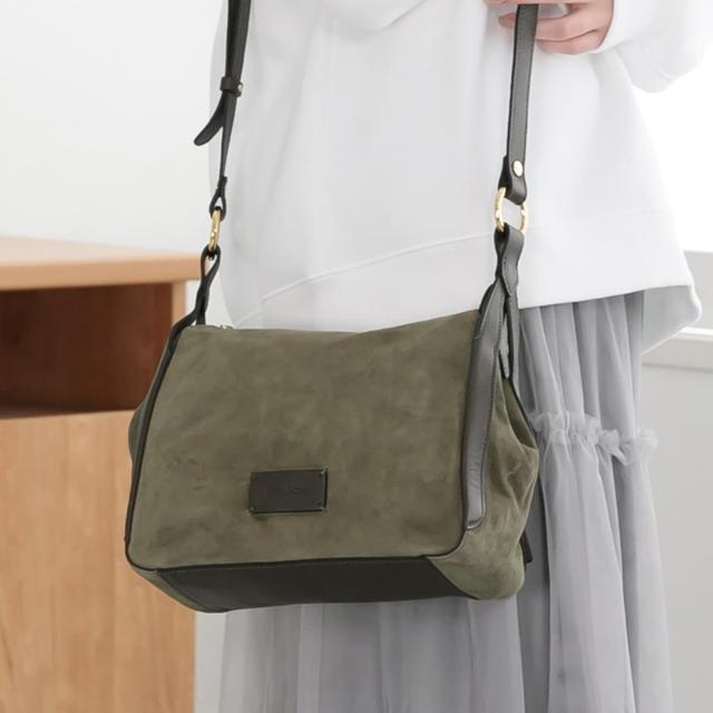 ベース（BASE）/【Gianni Conti】【本革】イタリア製 スエード×カーフレザー ショルダーバッグ