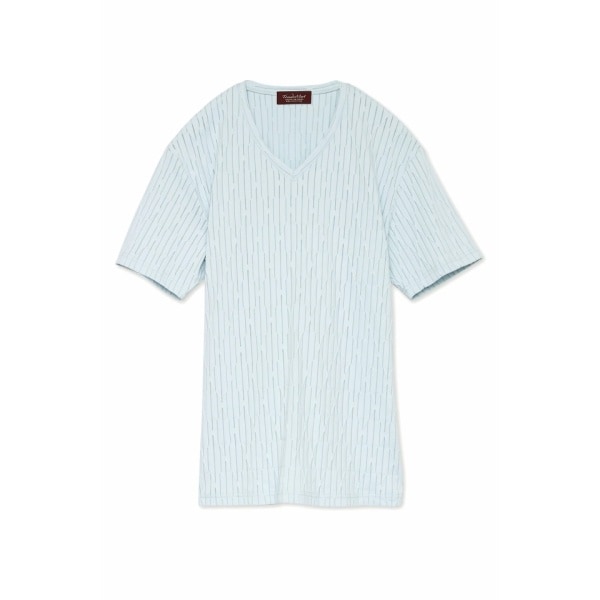 トルネードマート（TORNADO MART）/TORNADO MART∴ダイヤプリーツタックJQ半袖Vネックカットソー(マスキュリン)