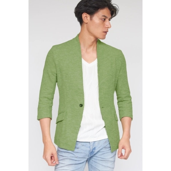 トルネードマート（TORNADO MART）/TORNADO MART∴ノーカラー1ツ釦7分袖ジャケット