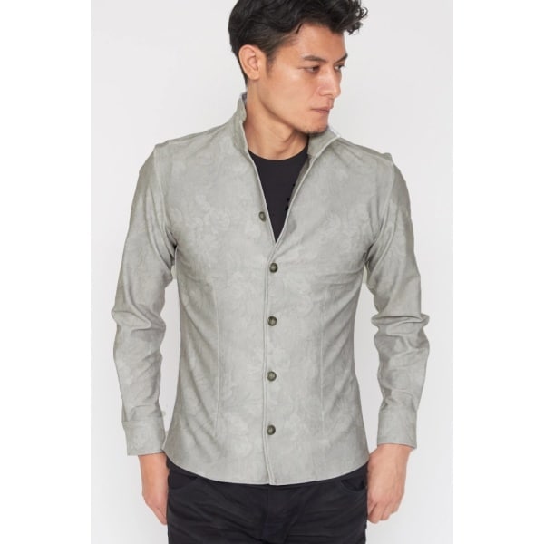 トルネードマート（TORNADO MART）/TORNADO MART∴HTフラワーデニム柄プリントシャツ