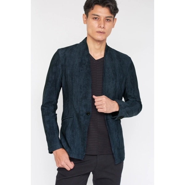 トルネードマート（TORNADO MART）/TORNADO MART∴ハイテンションデニムプリントノーカラージャケット