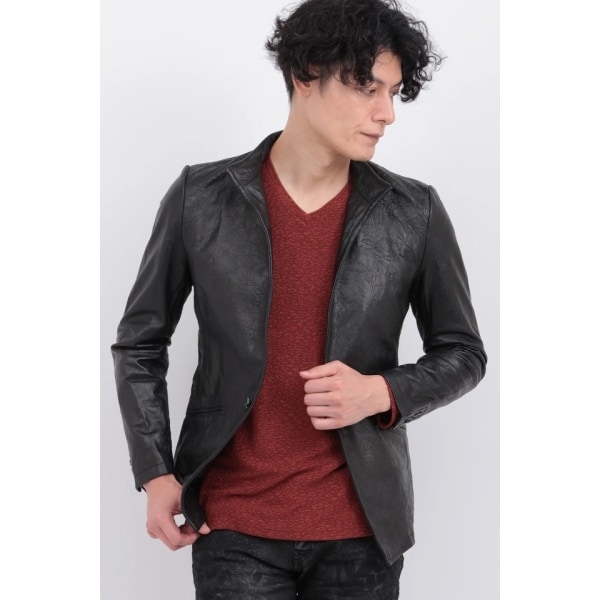 トルネードマート（TORNADO MART）/TORNADO MART∴クリンクルレザースタンドジャケット