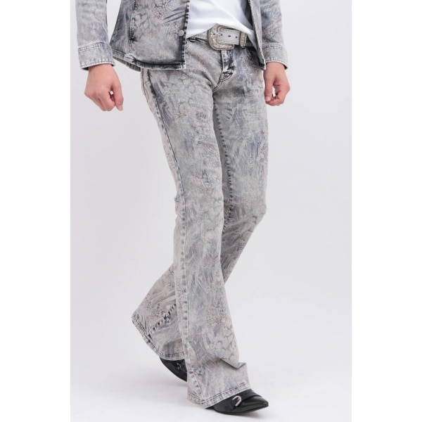 トルネードマート（TORNADO MART）/アニマルインクジェットベルボトム