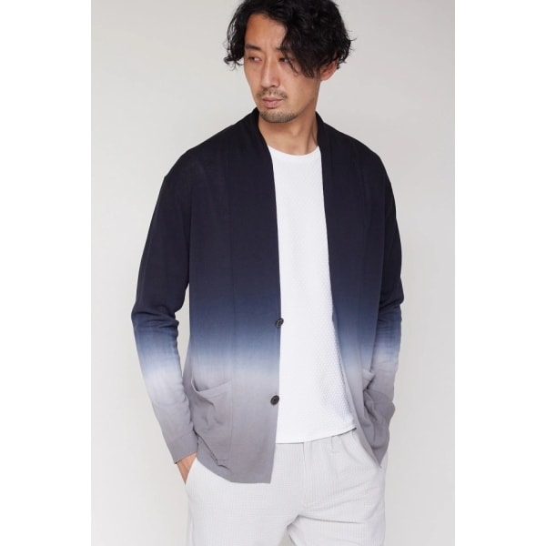 ハイストリート（HIGH STREET）/HIGH STREET∴ノーカラーグラデーションニットカーディガン