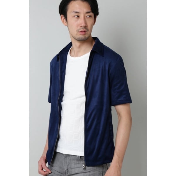 ハイストリート（HIGH STREET）/HIGH STREET∴カットスエード半袖シャツアウター