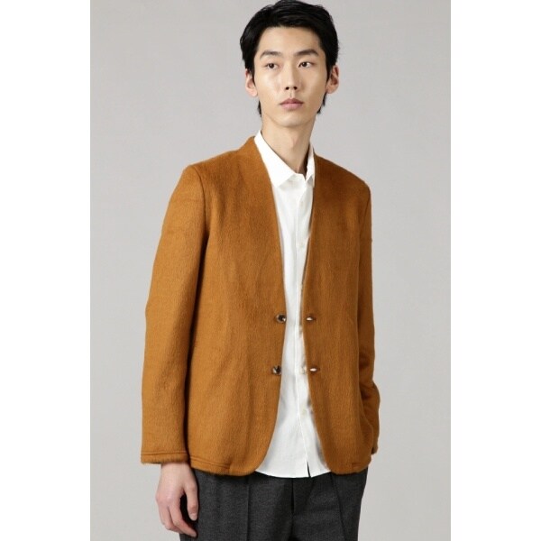 ハイストリート（HIGH STREET）/HIGH STREET∴Barufyビーバーノーカラー2Bジャケット