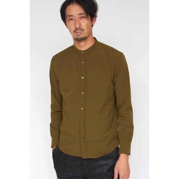 ハイストリート（HIGH STREET）/HIGH STREET∴2WAYストレッチマイクロチェックバンドカラーシャツ