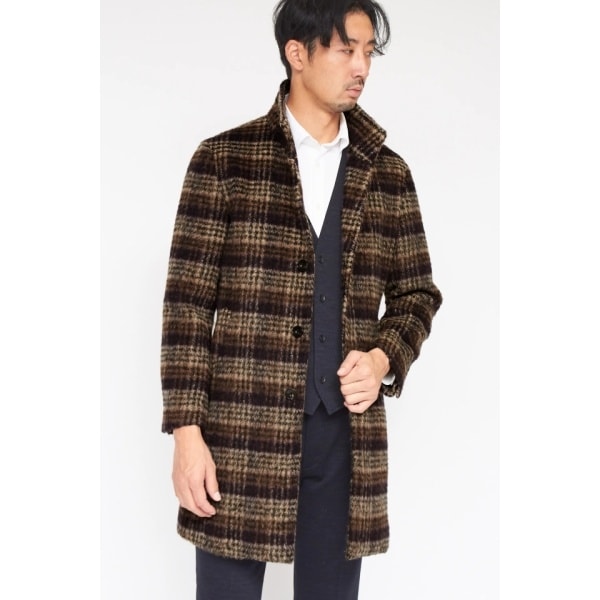 ハイストリート（HIGH STREET）/HIGH STREET∴BALLIシャギーチェックスタンドコート