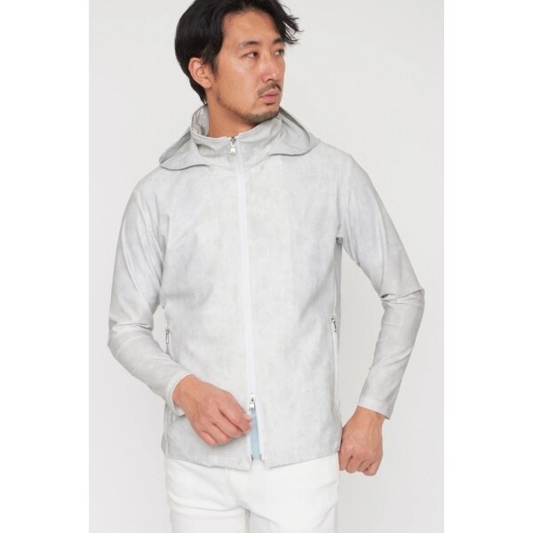 ハイストリート（HIGH STREET）/HIGH STREET∴ハイテンションレザー調プリントスタンドブルゾン