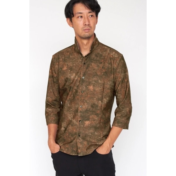 ハイストリート（HIGH STREET）/HIGH STREET∴ハイテンションRUSTYプリント７分袖シャツ