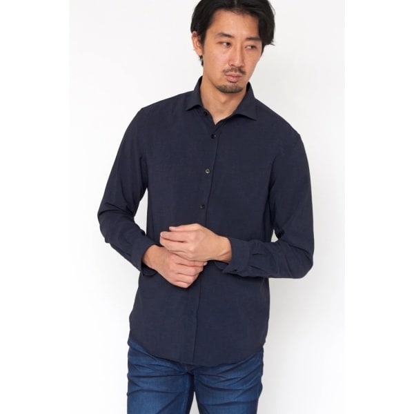 ハイストリート（HIGH STREET）/HIGH STREET∴シック＆シンドライストレッチカッタウェイシャツ