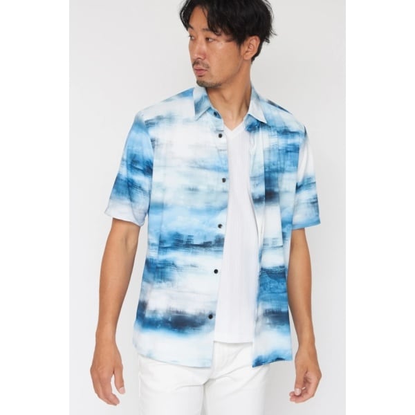 ハイストリート（HIGH STREET）/HIGH STREET∴ミスティー昇華転写半袖シャツ