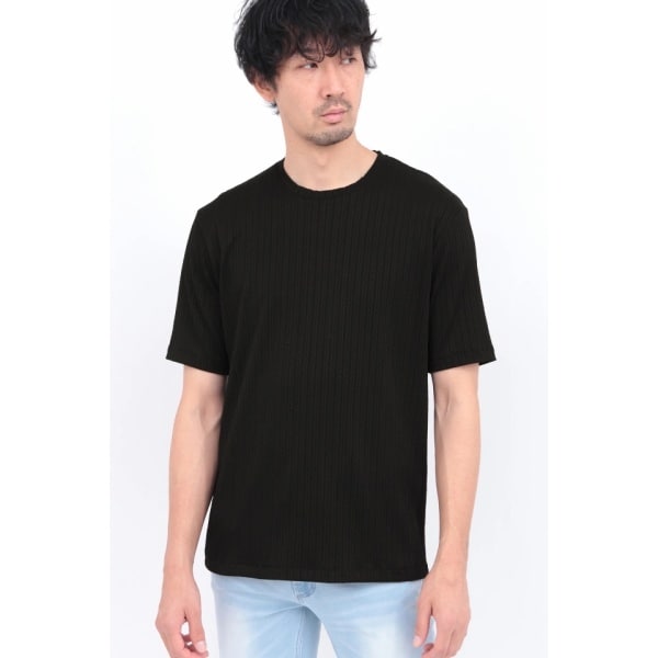 ハイストリート（HIGH STREET）/HIGH STREET∴チェーンストライプクルーネック半袖カットソー