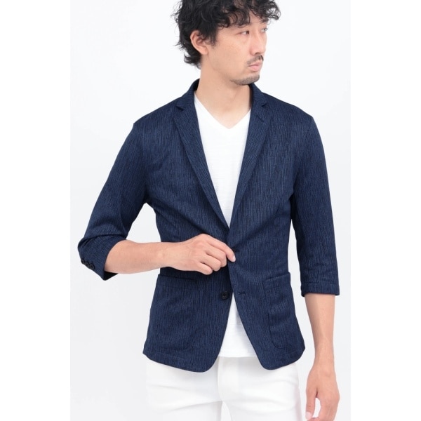 ハイストリート（HIGH STREET）/HIGH STREET∴ブライトウィロージャガード7分袖ジャケット