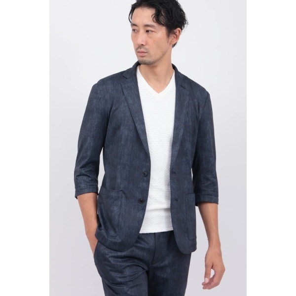 ハイストリート（HIGH STREET）/COOLハイテンションデニムプリント7ブソデJK