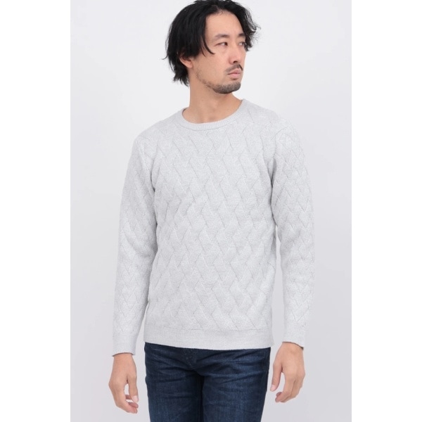 ハイストリート（HIGH STREET）/HIGH STREET∴イントレメランジモールコンビクルーネックKN