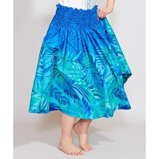 マウナロア（maunaloa）/【マウナロア】【既製品】シングルパウ　ブルー系 / リーフ片面ボーダー