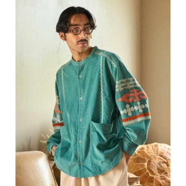 チャイハネ（CAYHANE）/【チャイハネ】ロギータ刺繍MEN’Sバンドカラーシャツ