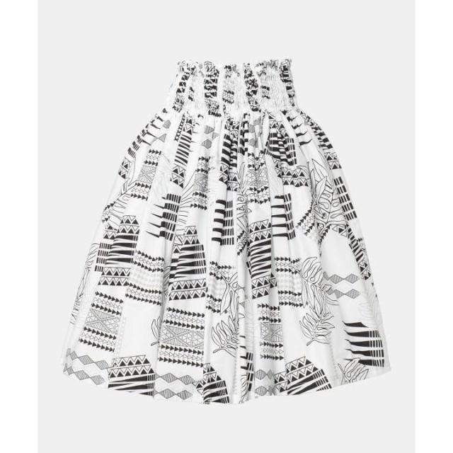 マウナロア（maunaloa）/【マウナロア】【既製品】シングルパウ73CM丈 オヘカパラ/ホワイト・アイボリー系