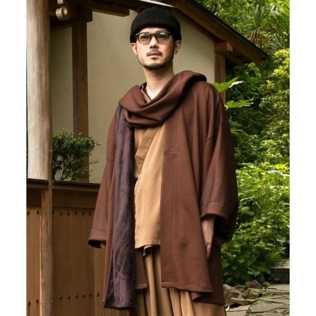 カヤ（kaya）/【カヤ】組子紋様メンズニット羽織