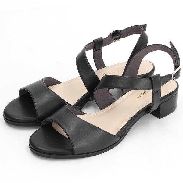 ノイエディフュージョン（neue diffusion）/アシンメトリーローヒールサンダル / ND24947