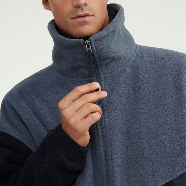 エーグル（AIGLE）/バイカラー ハーフジッププルオーバーフリースブルゾン