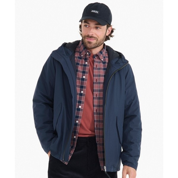 エーグル（AIGLE）/透湿防水 防風 2レイヤー 中綿 インサレーションフーデッドジャケット