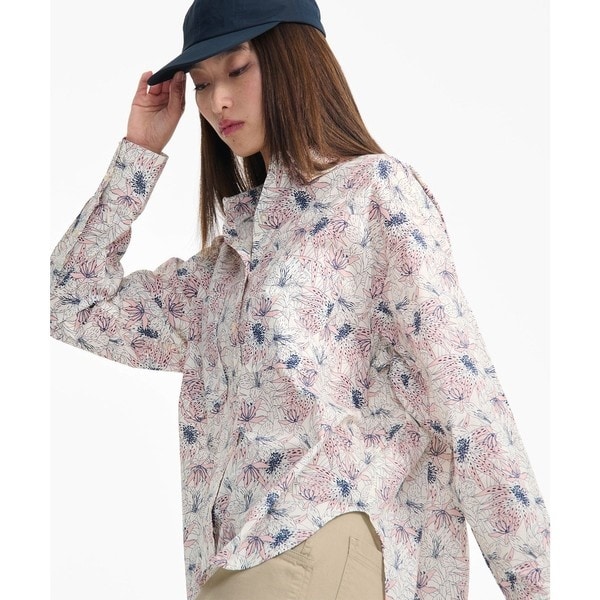 エーグル（AIGLE）/オールオーバーリバティープリントロングスリーブシャツ サイドスリット