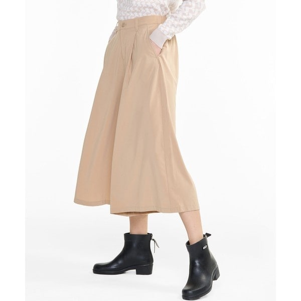 エーグル（AIGLE）/UVカット 速乾 ワンポイントロゴ刺繍 ワイドレッグ フレアパンツ / ドレープワイドパンツ