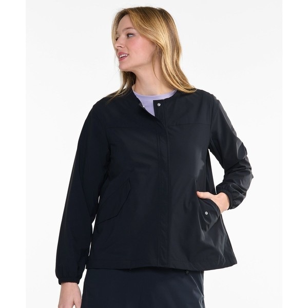 エーグル（AIGLE）/撥水 UVカット ワンポイントロゴ刺繍 ノーカラージャケット