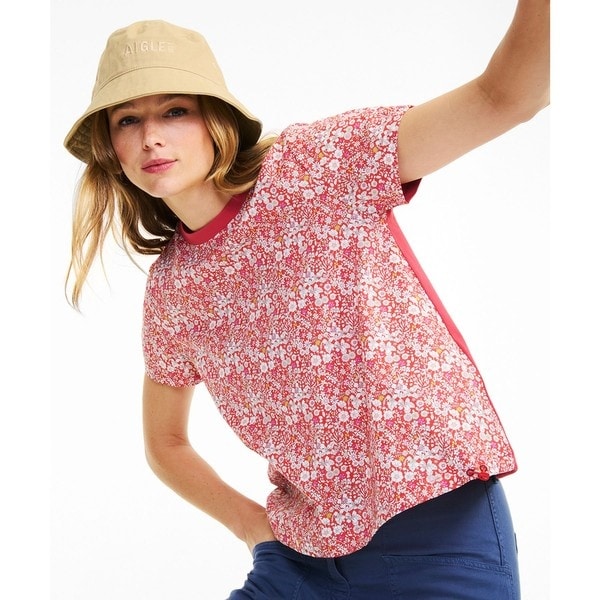 エーグル（AIGLE）/リバティプリント 半袖Tシャツ