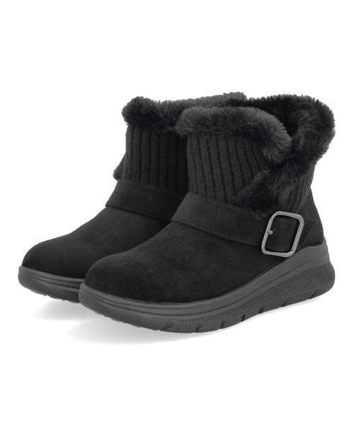 アスビー（ASBee）/heal me スパイク付きニットリブブーツ【耐水/折りたたみ金属スパイク/幅広3E/雪寒地/防寒】