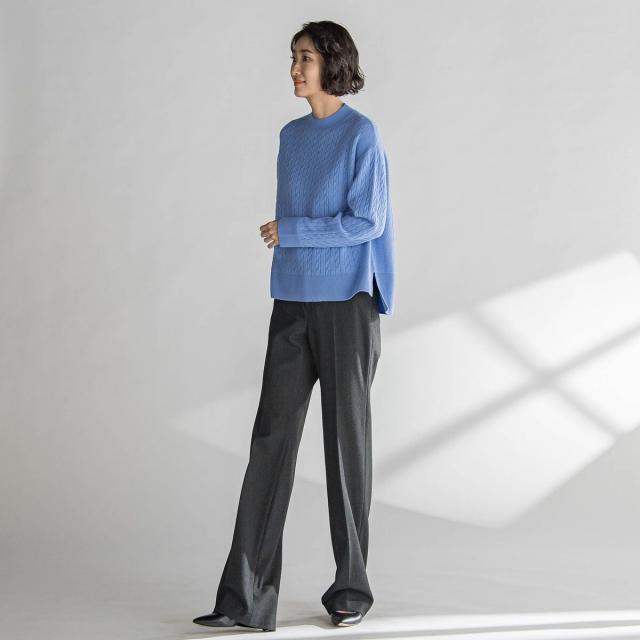 NEW】ラエフ（la．f．．．）/【大きいサイズ】ケーブルニットの通販は