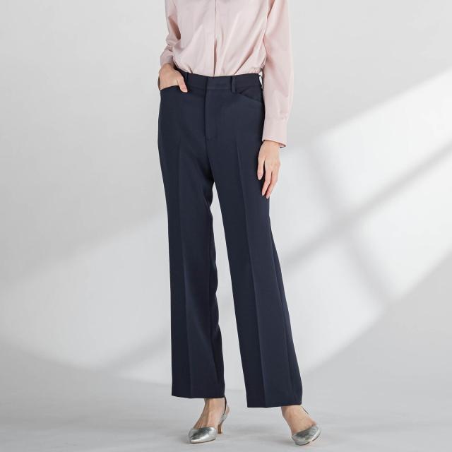 ラエフ（la．f．．．）/【大きいサイズ】セラテリーダブルクロスセミフレアパンツ≪洗濯機で洗える≫