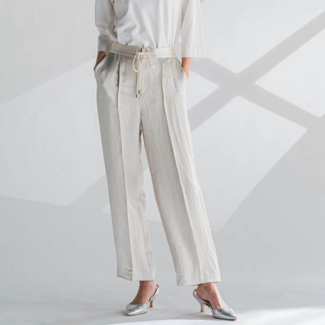 ラエフ（la．f．．．）/【大きいサイズ】サテンストレートパンツ