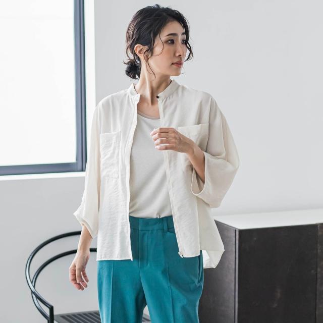 ラエフ（la．f．．．）/【大きいサイズ】シアーバンブーブラウス≪洗濯機で洗える≫