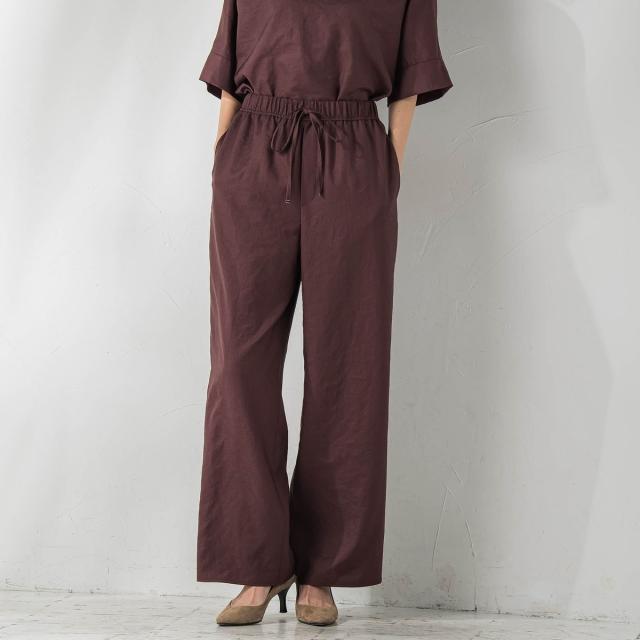 ラエフ（la．f．．．）/【大きいサイズ】【biyori】麻調ヴィンテージパンツ≪手洗い可能≫