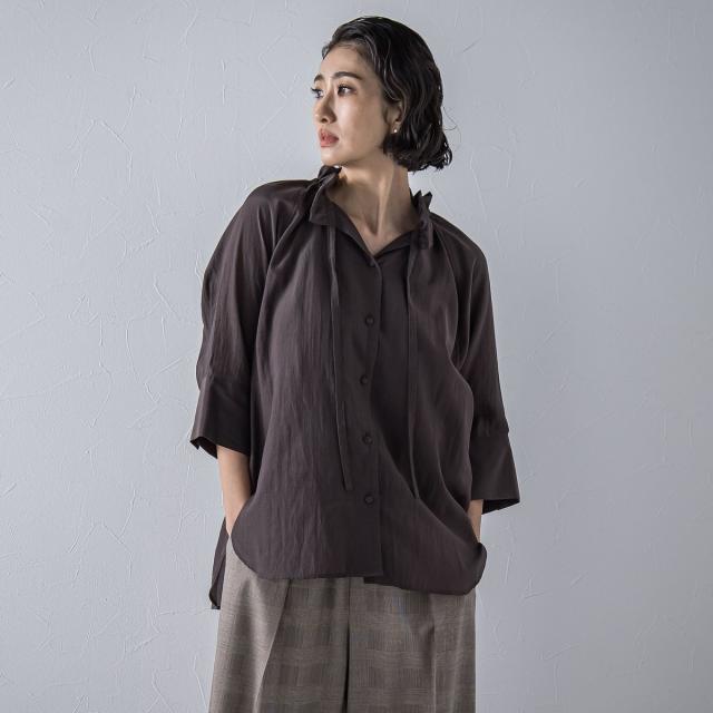 ラエフ（la．f．．．）/【大きいサイズ】リライムライトローンブラウス≪洗濯機で洗える≫